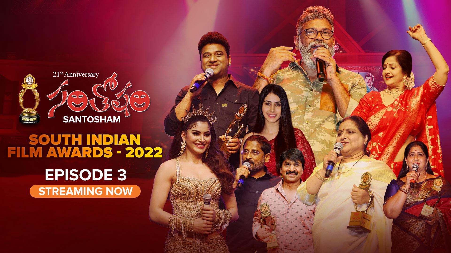 Watch Santosham Awards 2022 Part 3 on aha in HD Quality Stream Now.
