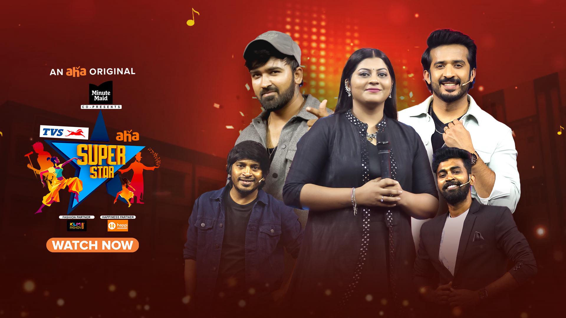 Watch Latest Episodes of aha Superstar Telugu Talent show only on aha.