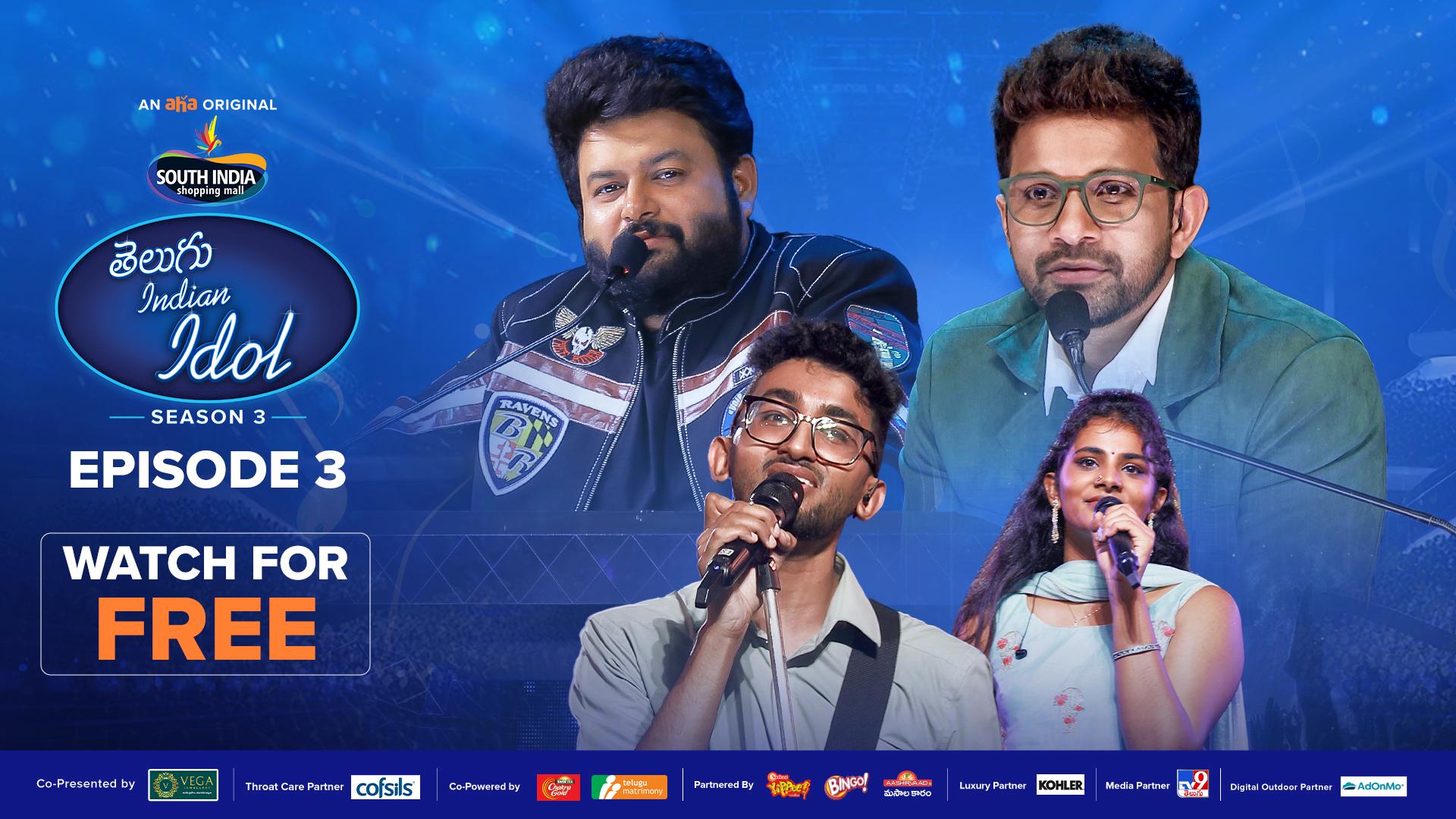 Watch episode 3 Telugu Indian Idol with only on aha.